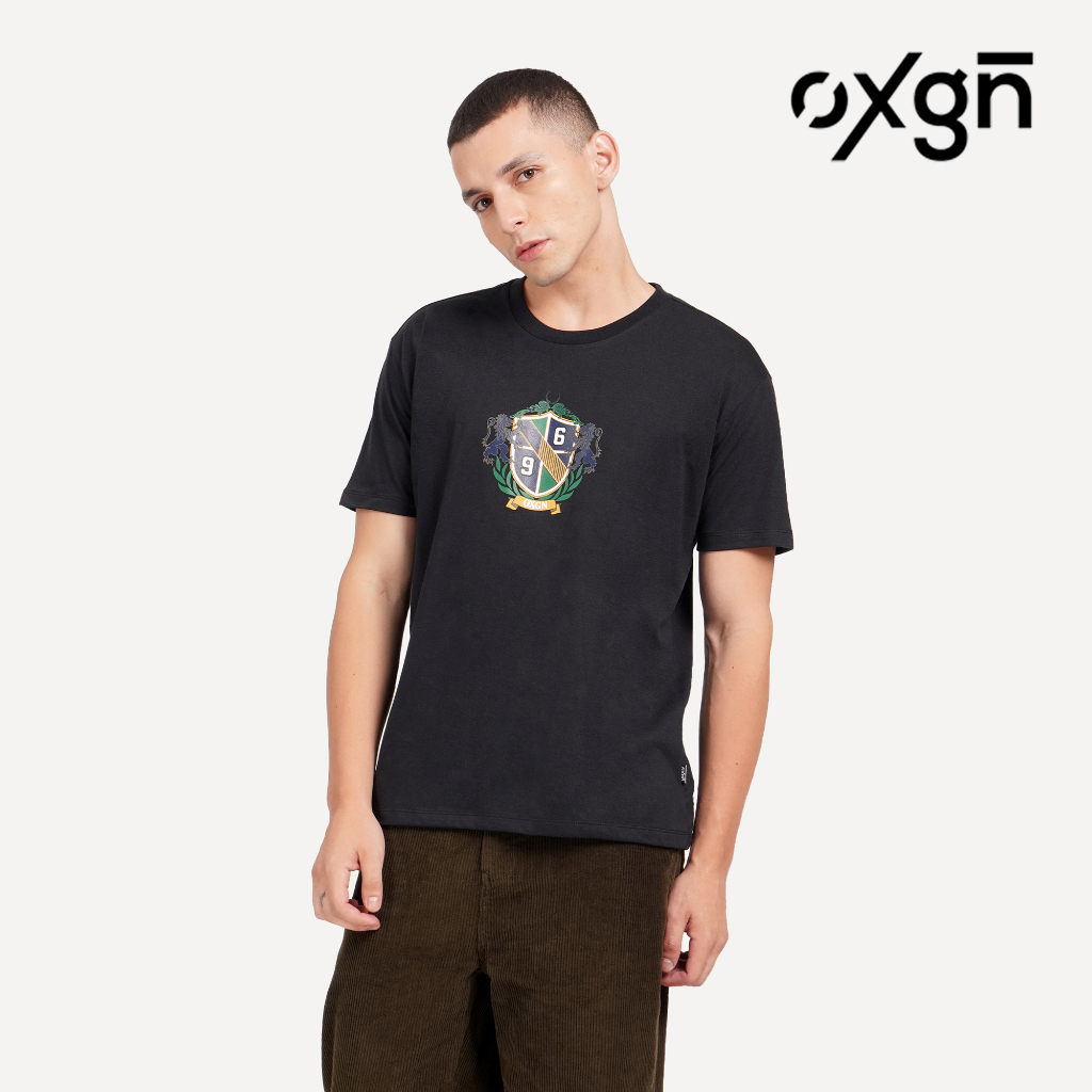 OXGN Logo Graphic Print T-Shirt For Men (Black) | Shopee Philippines