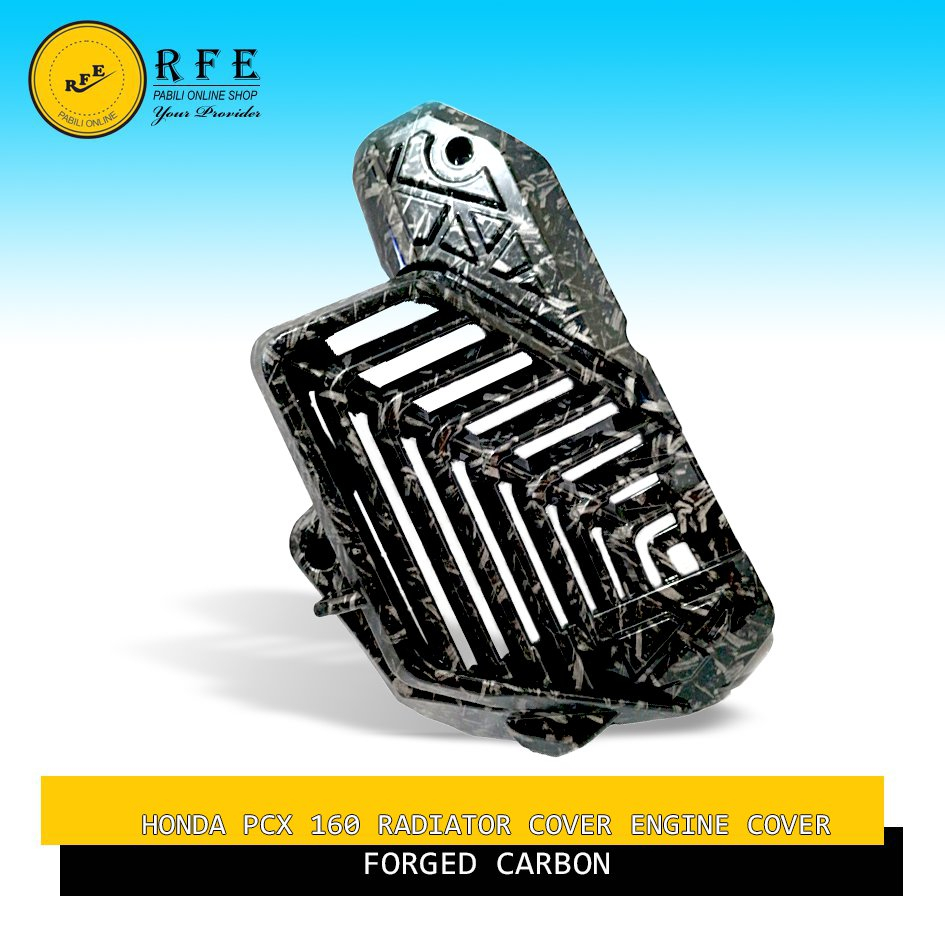 Forged Carbon Radiator Cover for Honda PCX 160, ADV 160, Click 160 ...