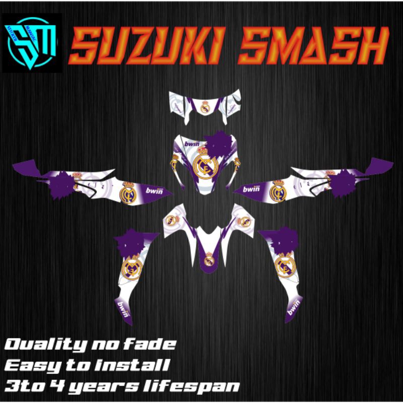 Suzuki Smash decals sticker, Laminated | Shopee Philippines
