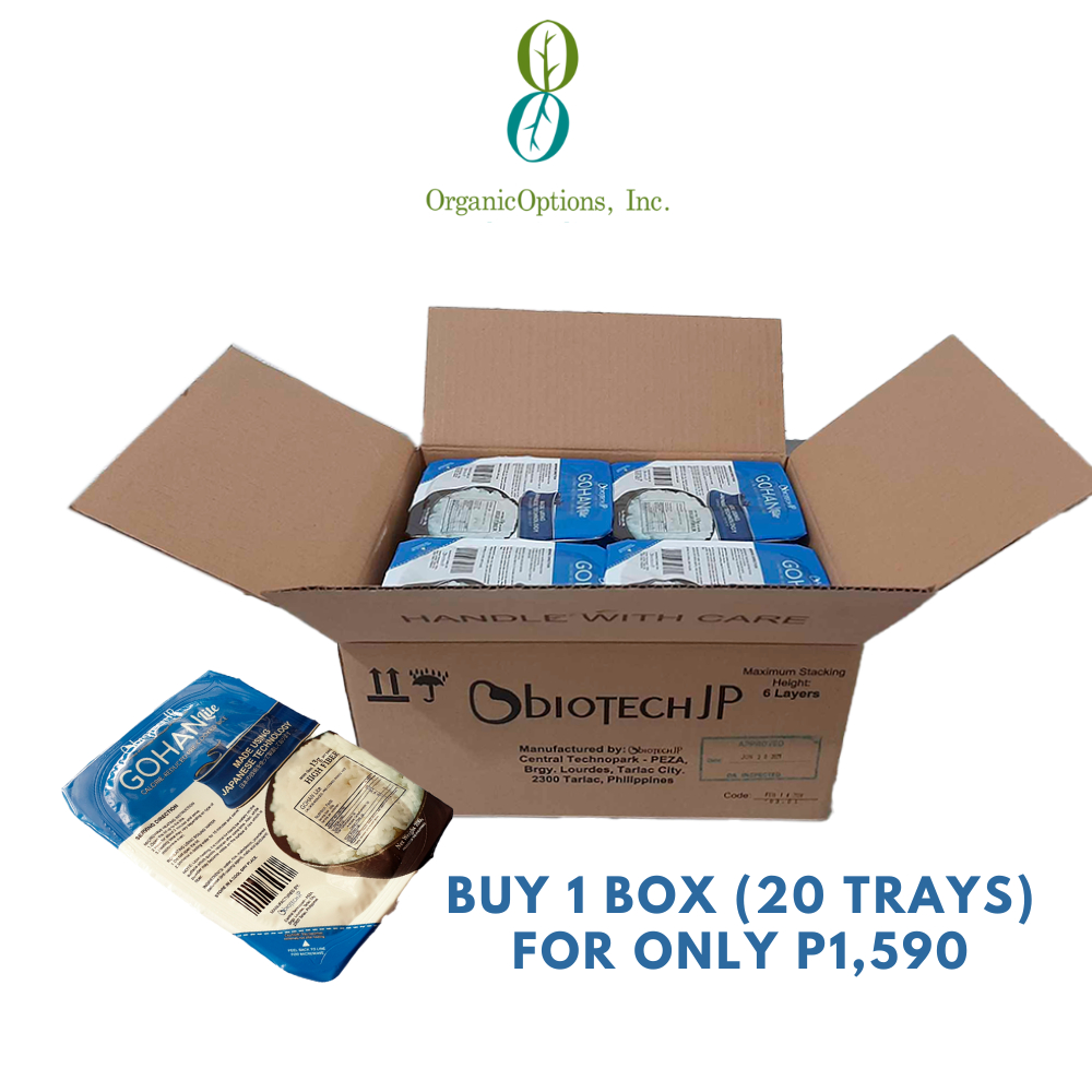 BiotechJP Gohan Lite Rice Low Carb Pre-cooked Rice in Pouch or Tray ...