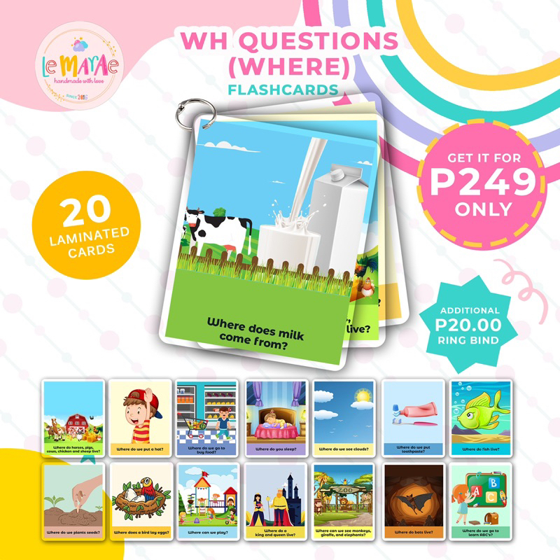 WH HOW QUESTIONS SPEECH THERAPY FLASHCARDS Laminated Educational ...