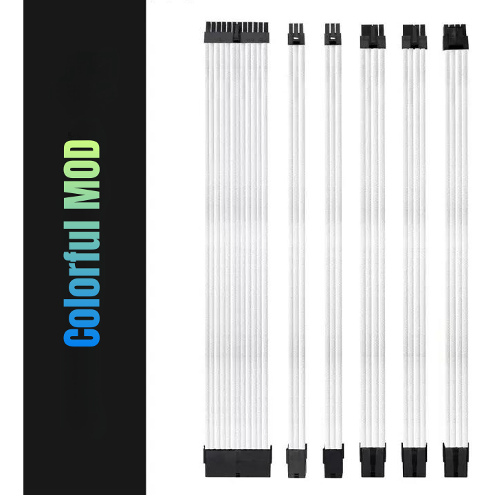 Colorful M0D PSU Extension Cable Customization Mod Sleeve Extension ...