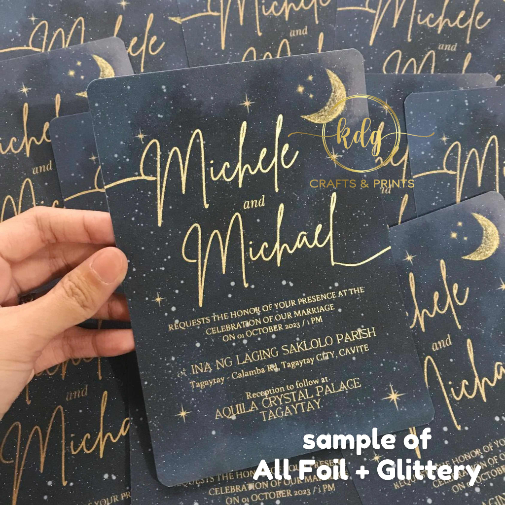 5 pcs - 5R Invitations For Printing Only (Wedding / Baptism / Birthdays ...