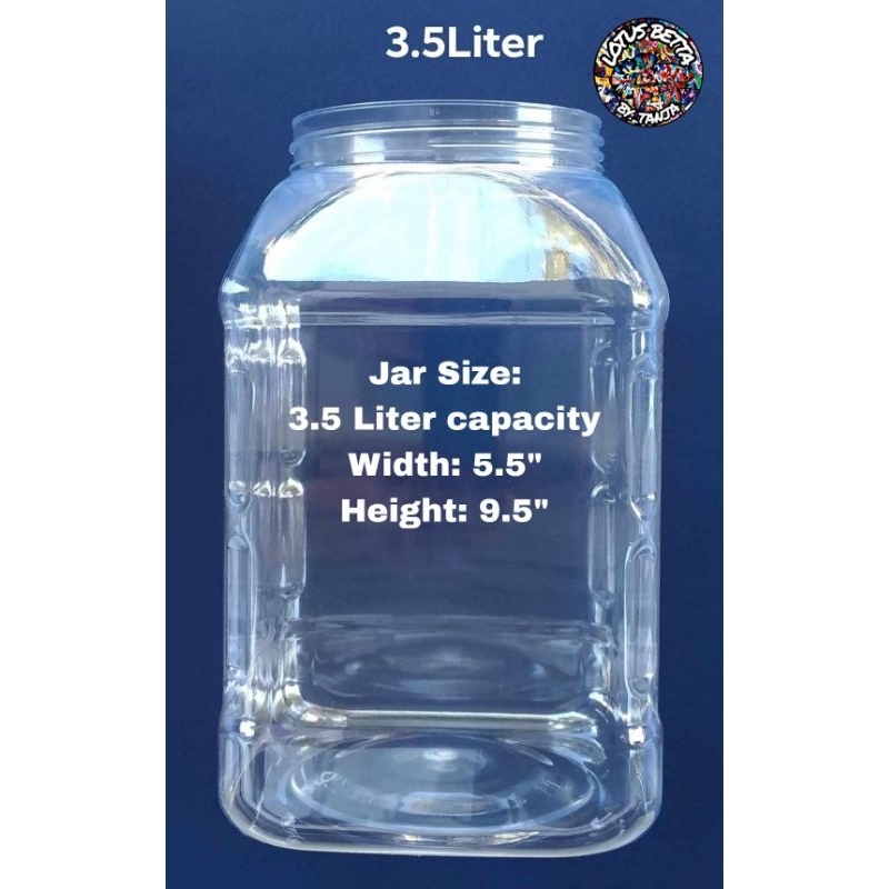 BETTA TANK SQUARE JAR P.E.T. 3.5 Liters NO LID 1piece only | Shopee ...