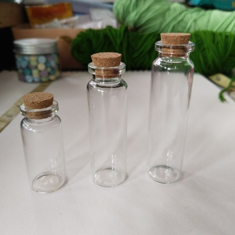 Cork Bottle / Empty Glass Vials for DIY Souvenirs | Shopee Philippines