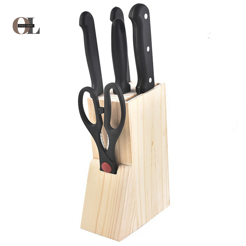 6pcs Wooden Kitchen Knife Set | Shopee Philippines