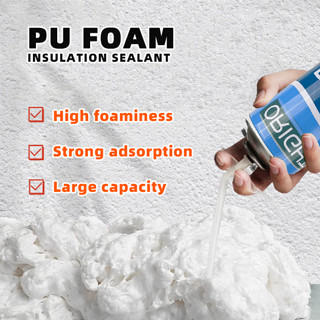 Oright Polyurethane Foam PU Foam Spray (750ml) Fills Cracks And Joints, Gaps Around Pipes, Vents ...