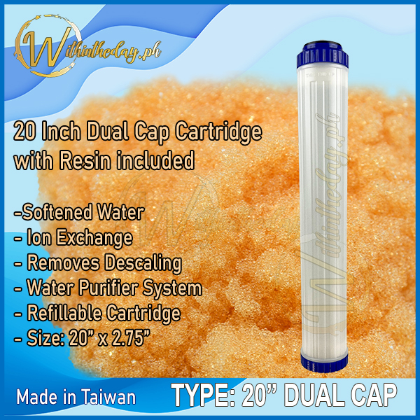 20 Inch Filter Cartridge with Resin Water Softener Purifier Refillable ...