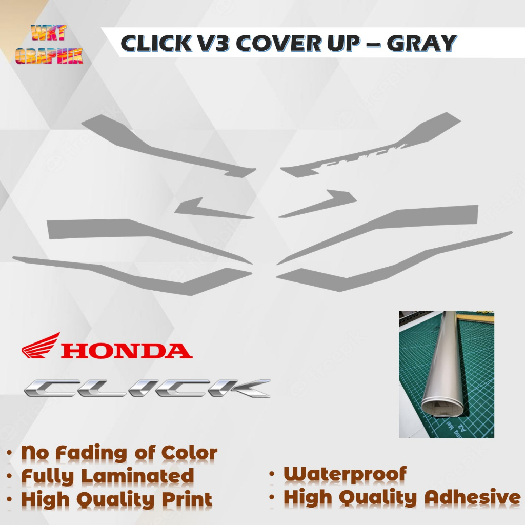 Honda Click V3 Coverup - Sticker / Decals (Waterproof, Fade Proof, Easy ...