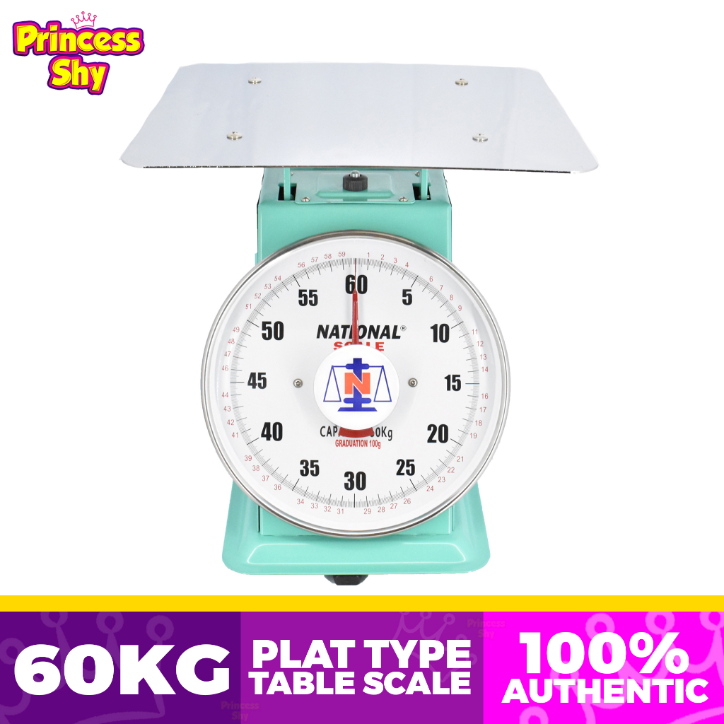 National Scale Brand 60kg Flat Plate Table Scale | Shopee Philippines