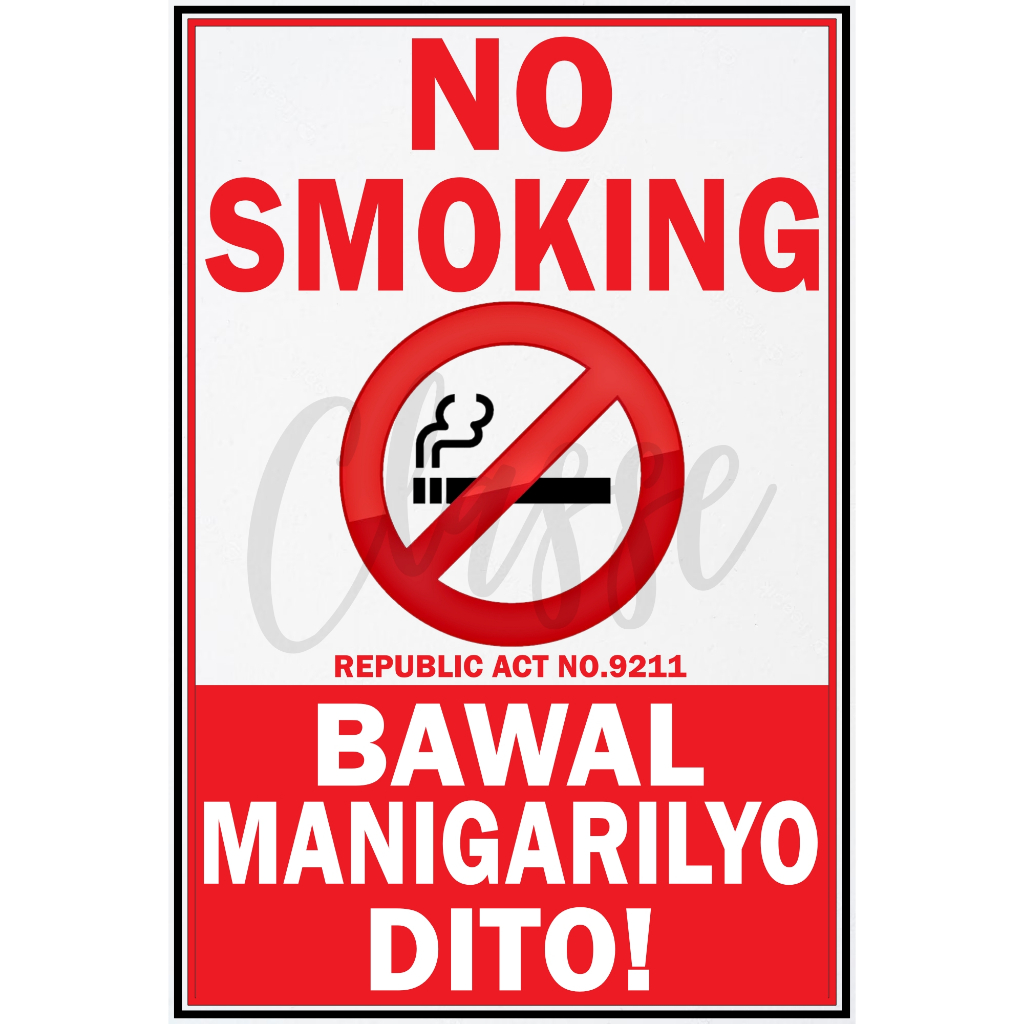 LAMINATED WARNING TAGALOG SIGNAGES A4 SIZE 180GSM PAPER HIGH QUALITY ...