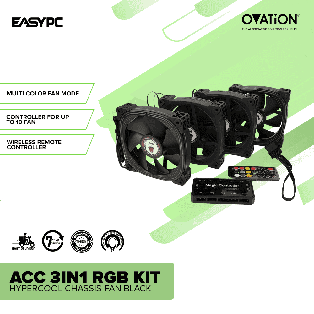 EasyPC| Ovation ACC 3in1/ 4in1 RGB Kit Hypercool/ Coldcool case fan ...