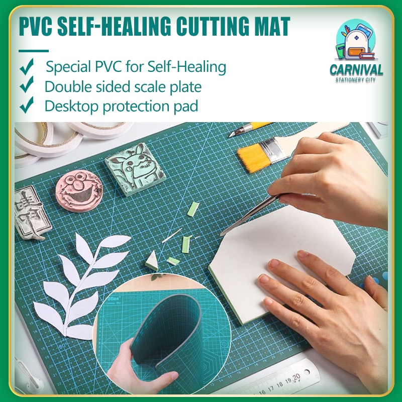 PVC Cutting Mat A2&A1 paper cutting pad, double-sided scale plate, anti ...