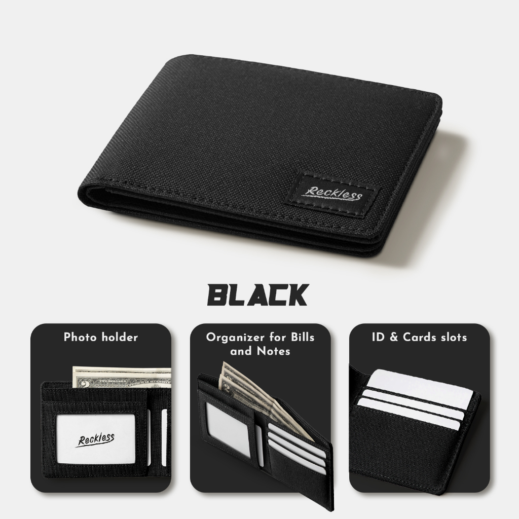 Reckless John Wallet Unisex - Bifold Wallet - Water Repellent Polyester ...