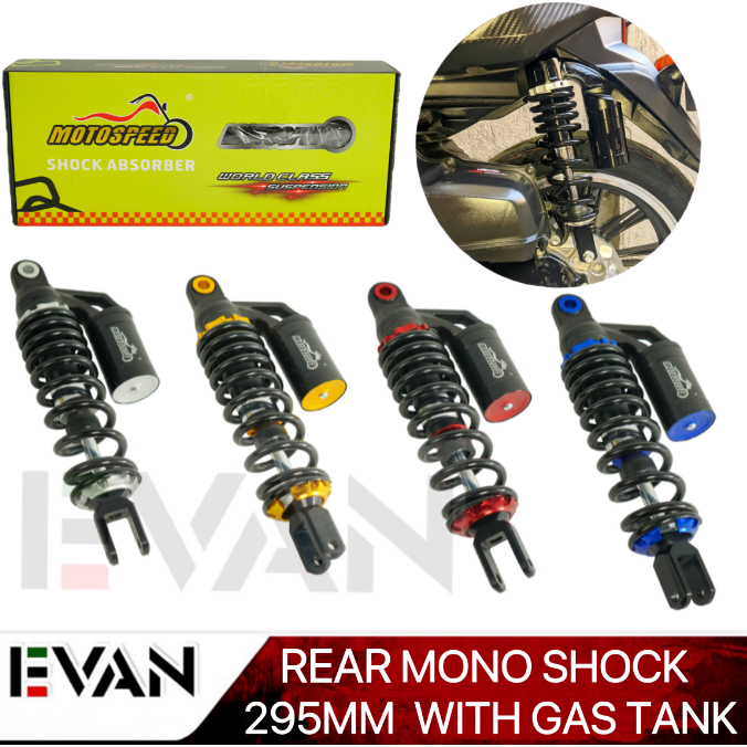 EVAN.SHOP MIO Sporty/MIO i 125/MIO Soul i/Honda beat/Honda Click 295mm Rear Mono Shock With Gas ...
