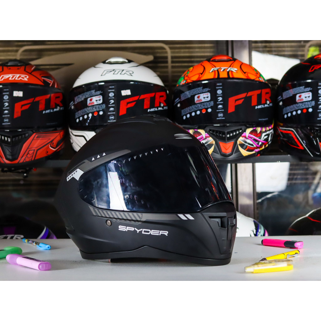 SPYDER HELMET RADAR P 3000M MATTE BLACK WITH FREE CLEAR LENS | Shopee ...