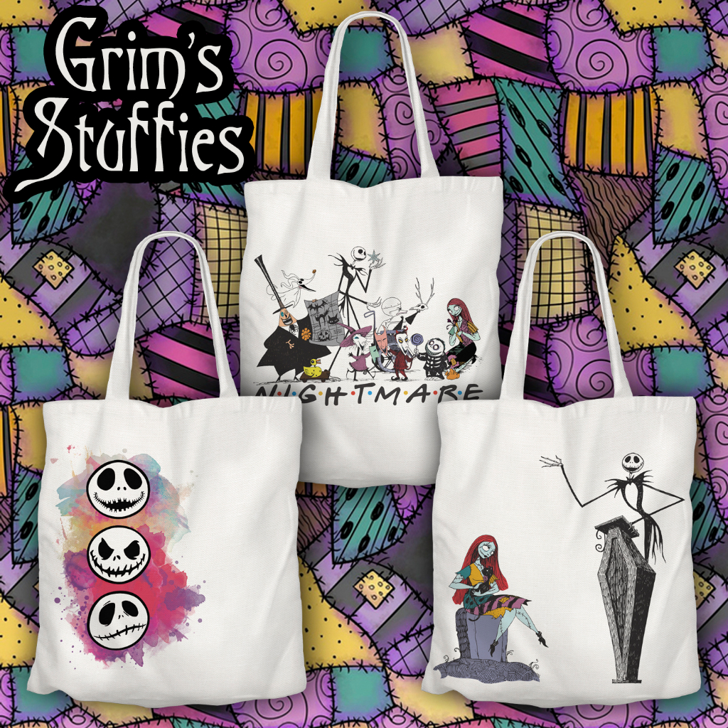 Nightmare Before Christmas Tote Bag + Jack Skellington, Sally, Oogie ...