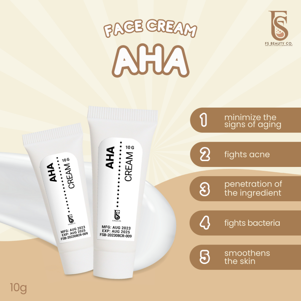 AHA Face Cream | 10g [READY FOR REBRANDING] | Shopee Philippines