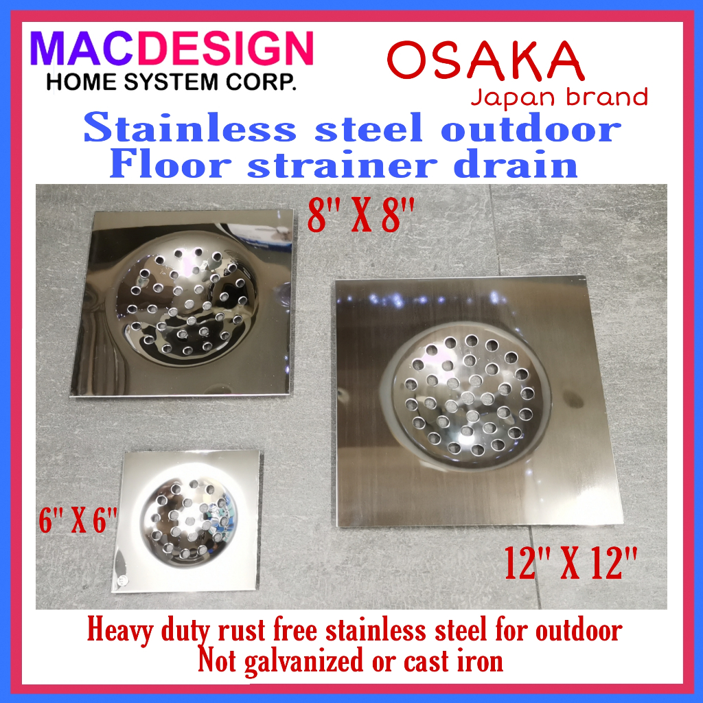 OSAKA STAINLESS STRAINER SUS202 OUTDOOR FLOOR DRAIN RUST FREE HEAVY ...