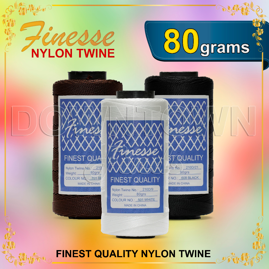 NYLON TWINE Finesse Thread 80 grams per spool (Finest Quality) | Shopee ...