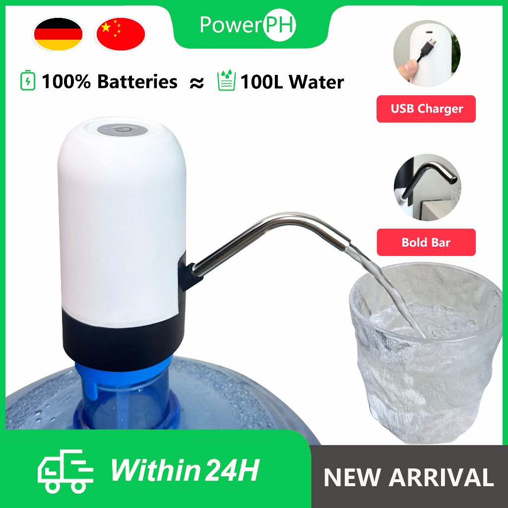 POWERPH Automatic Water Dispenser Rechargeable Wireless Pump For ...