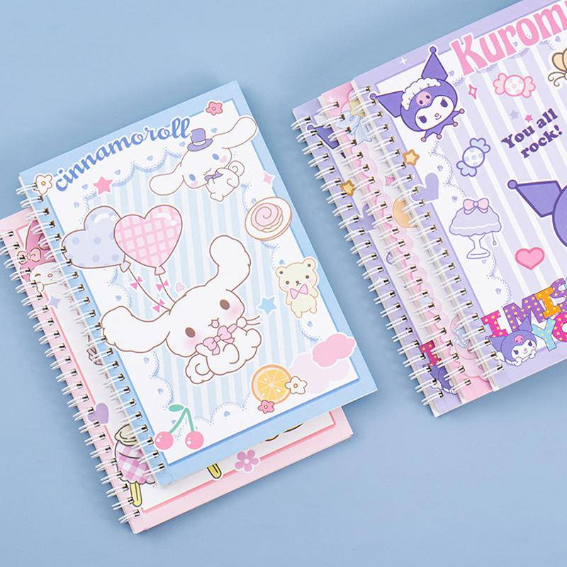 Sanrio 60 Pages Cartoon Sanrio A5 Coil Notebook Cute Mymelody Kuromi ...