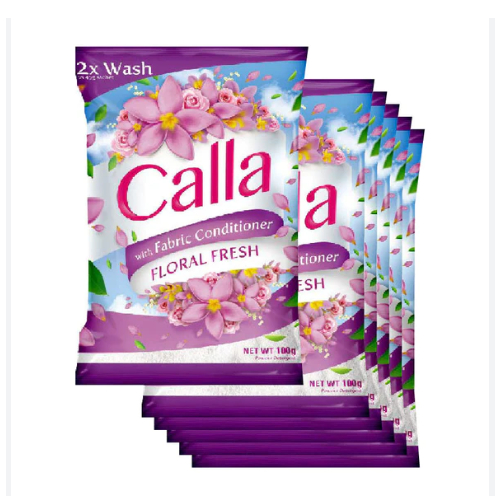 Calla Powder with Fabric Conditioner Floral Fresh Violet (100g x 6 ...