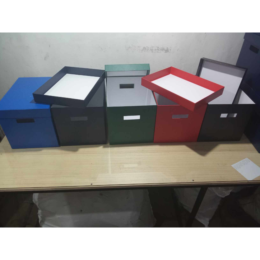 PORTABLE BOX WITH POCKET / STORAGE BOX/SIZE: 15.5 X 11 X 11 | Shopee ...