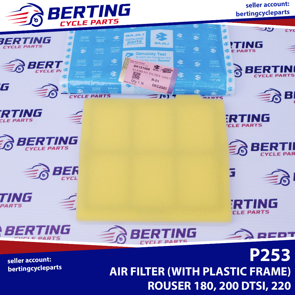 AIR FILTER ELEMENT Rouser 180 200 DTSI old 220 Genuine DK121009 ...