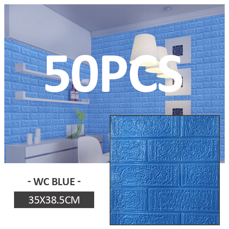 50pcs 3D wallpaper sticker 35cm*38cm water proof room decoration ...