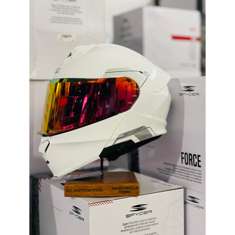 SPYDER FORCE V2 Modular Helmet with Dual Visor (Free Clear Visor ...