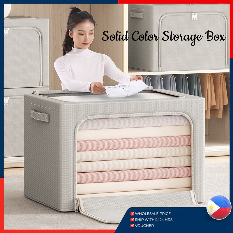 24/66/100L Solid Colour Oxford Fabric Foldable Storage Box Organizer ...