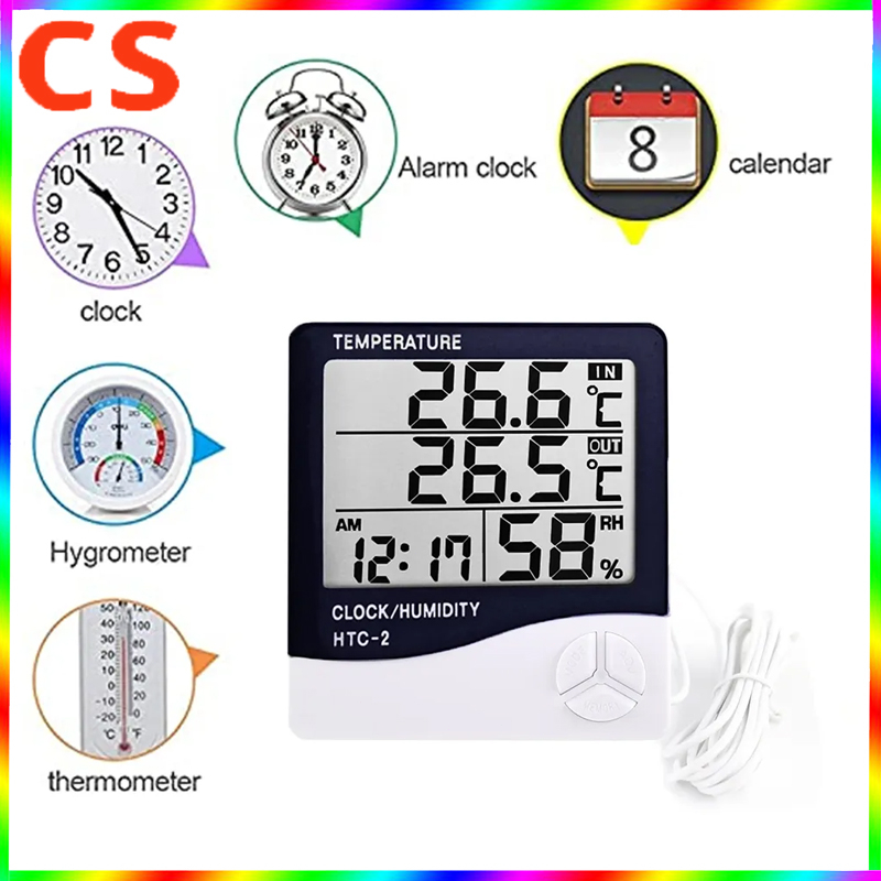 LCD Electronic Digital Temperature Humidity Meter Thermometer ...