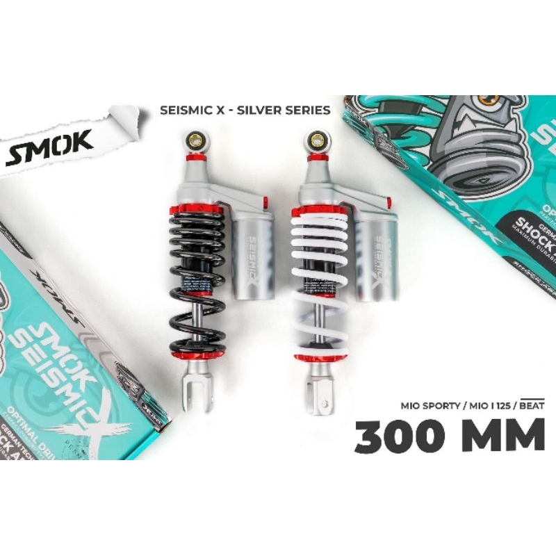 Smok seismic x silver / black series 300mm monoshock rear shock Mio ...