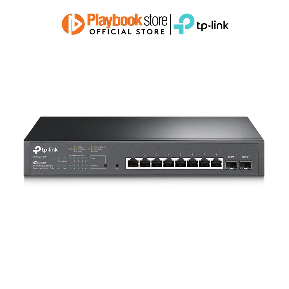 TP-Link TL-SG2210MP Jetstream 10 Port Gigabit Smart Switch with 8 Port ...