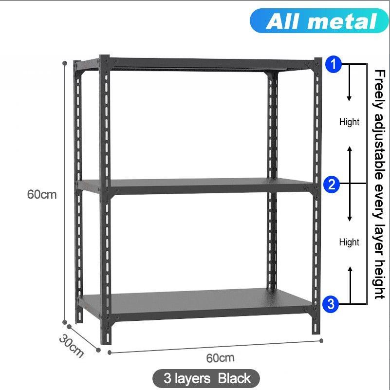 3/4/5 Layers Angle Steel display Shelves Organizer Rack Metal Shelf ...