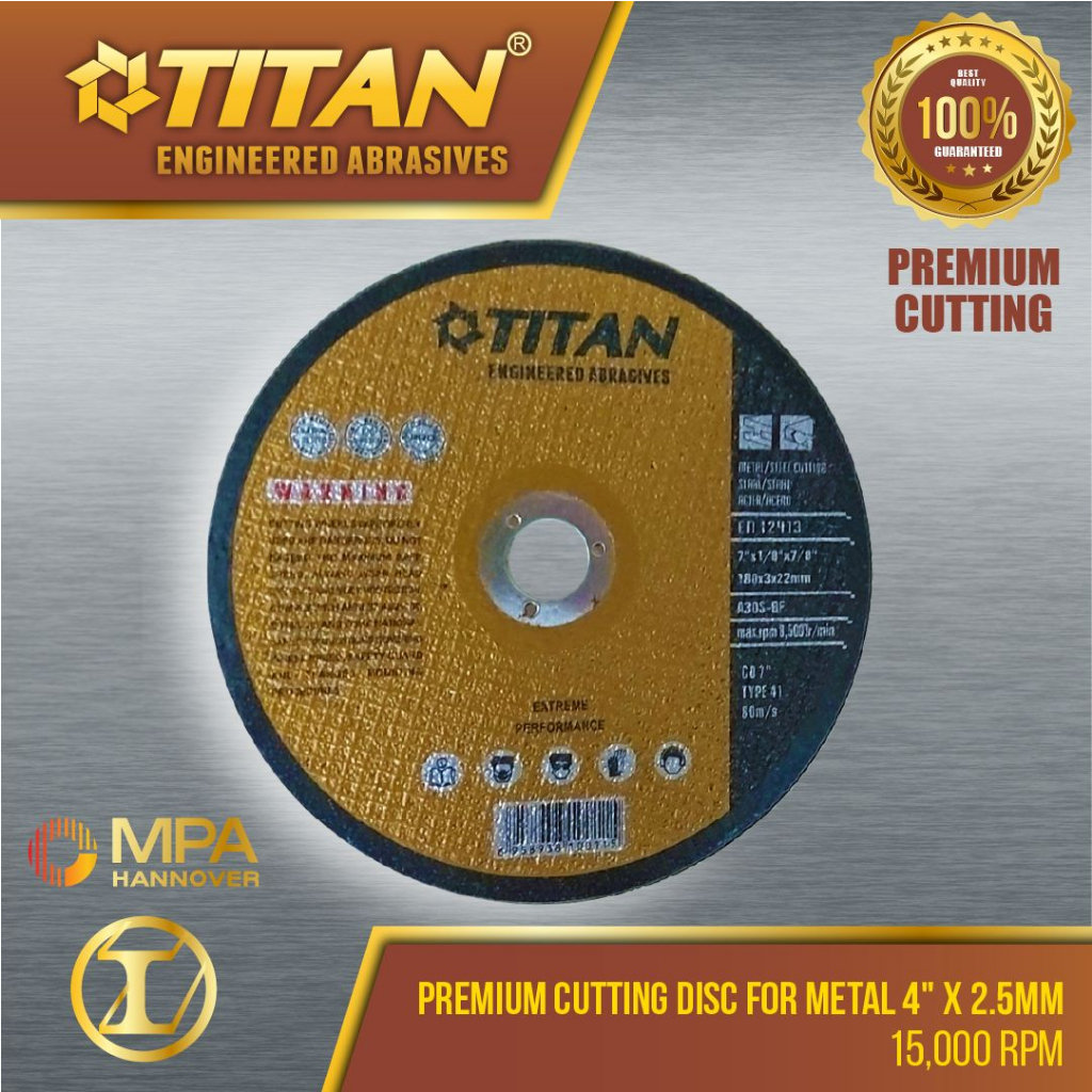 Titan cutting disc disk 4" cut off wheel 4 inches thicker than super ...
