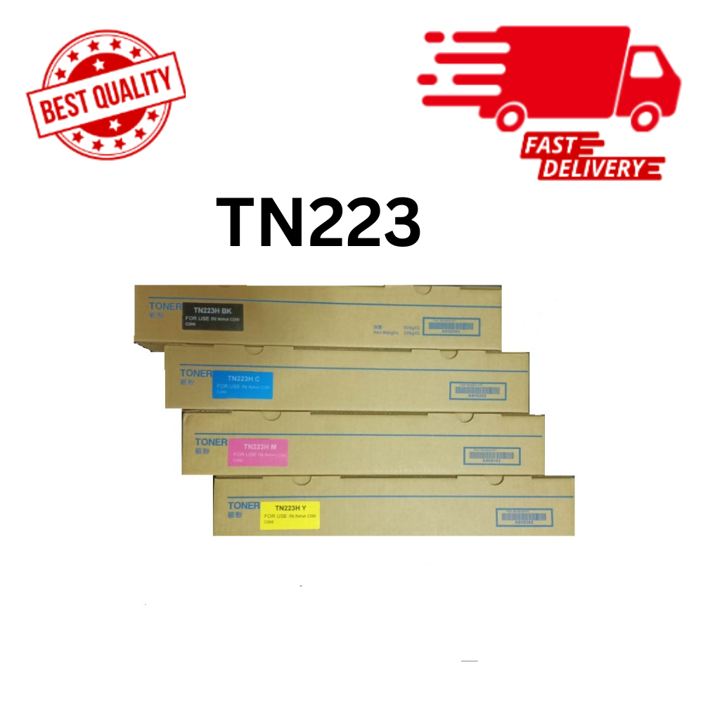 TN223 Toner For Konica Minolta Bizhub C226 256 266 7222 7226 and Ineo+ ...