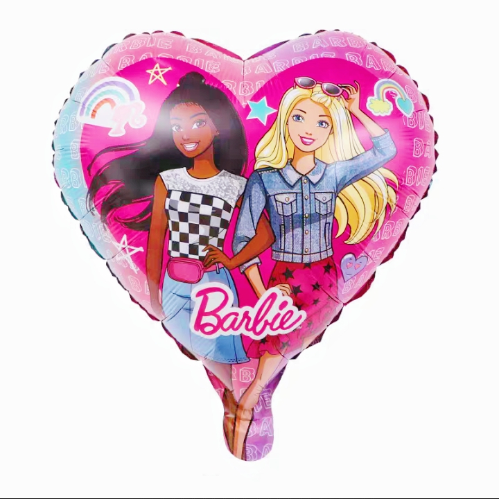 INS Barbie theme 18 inches Heart Barbie sister happy birthday party ...