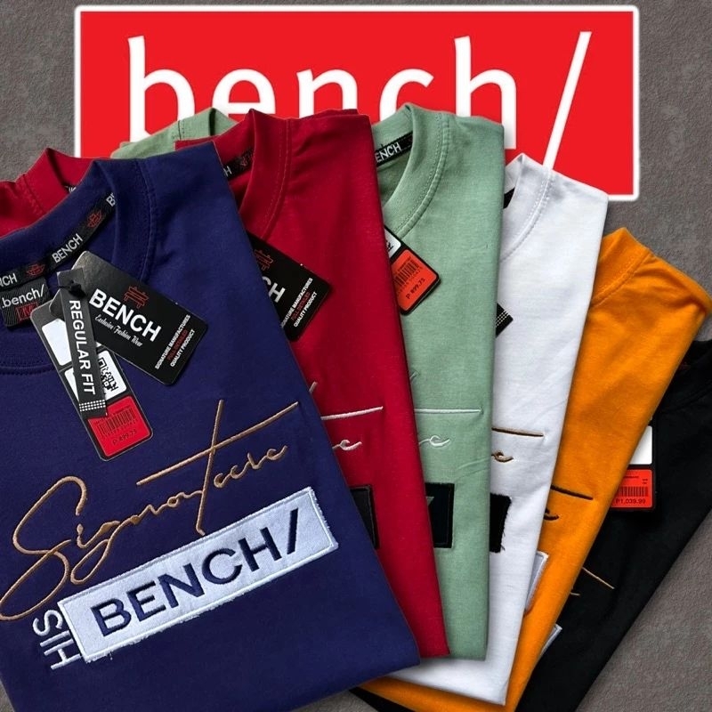 BENCH MENS TSHIRT BRANDED OVERRUN (EMBROIDERY) | Shopee Philippines
