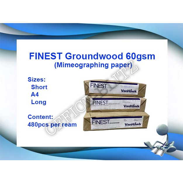 FINEST GROUNDWOOD 60gsm | Shopee Philippines