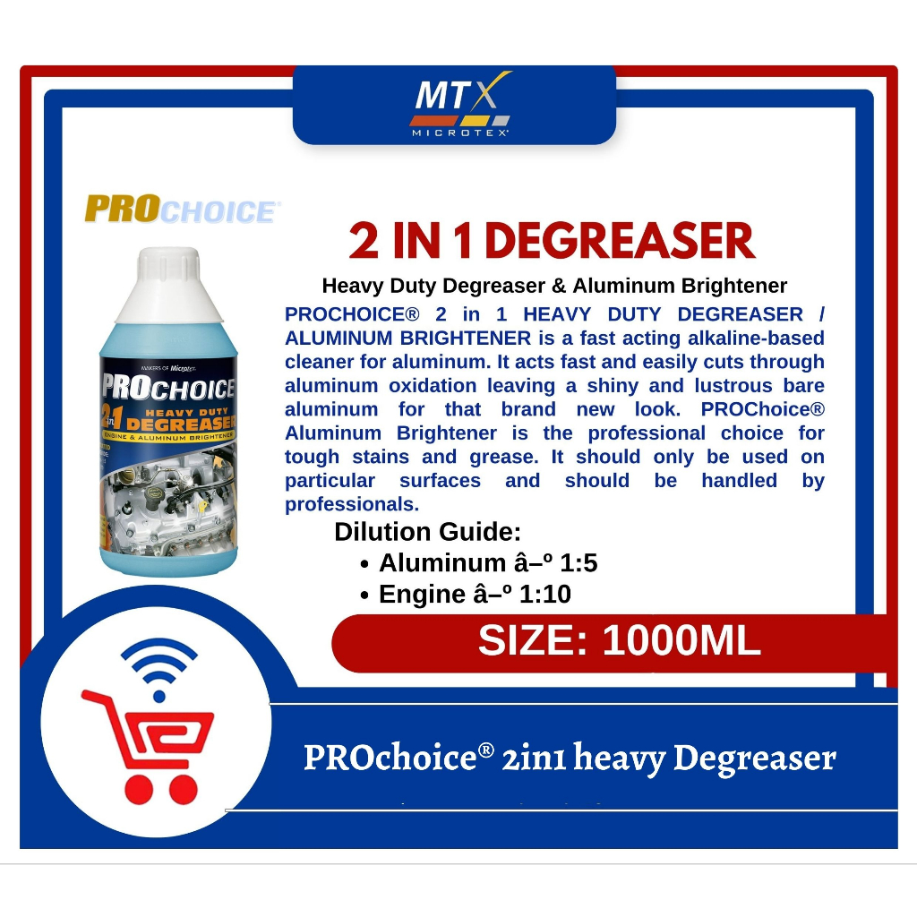Microtex MTX Prochoice 2 in 1 Heavy Duty Engine Degreaser and Aluminum ...