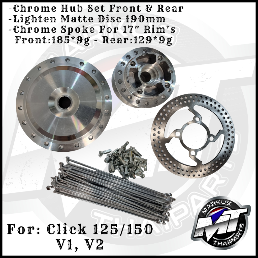 Hub , Disc , and Spoke Set for Click 125i - 150i v1, v2 | Shopee ...