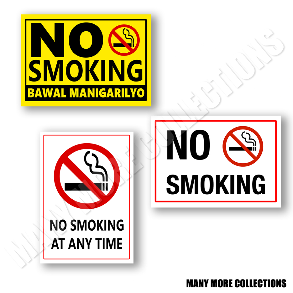 No Smoking Laminated Signage | A4 size | Shopee Philippines
