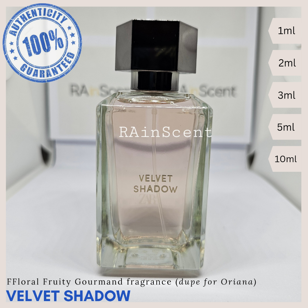 Zara Velvet Shadow DECANT [ 1ml 2ml 3ml 5ml 10ml ] | Shopee Philippines