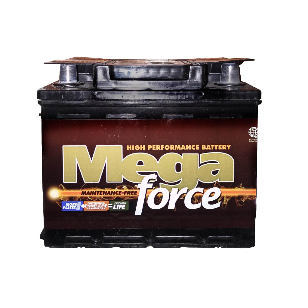 Mega Force DIN 44 / DIN 45 Maintenance Free Car Battery with 18 mos ...