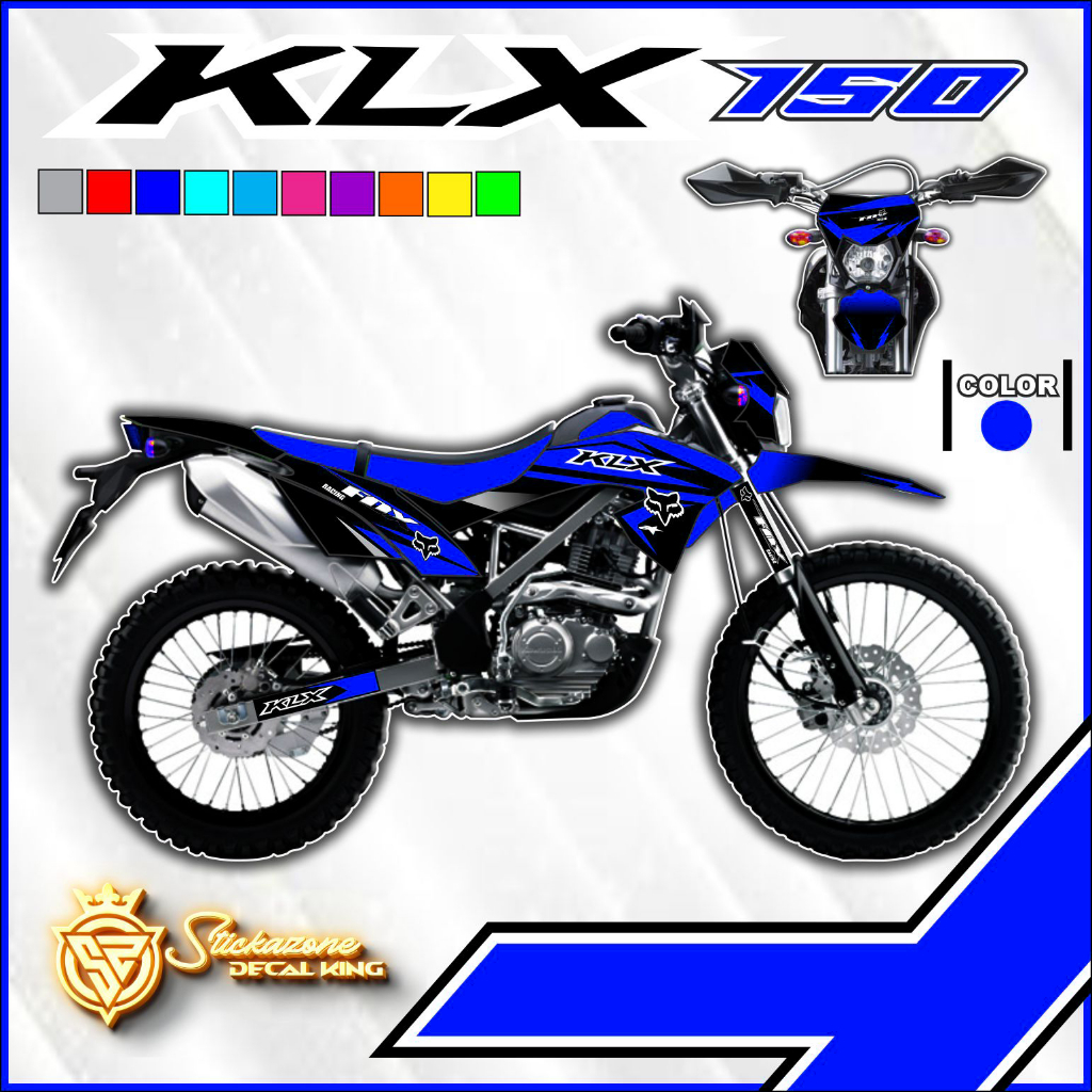 KAWASAKI KLX 150 FULL STICKER DECALS PRINTED LAMINATED STICKAZONE ...