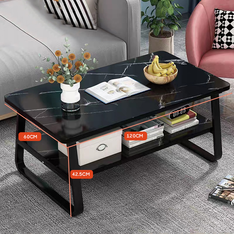 COD Coffee Table 2 layers Sofa Table Veneer Table Simple Modern Tea ...