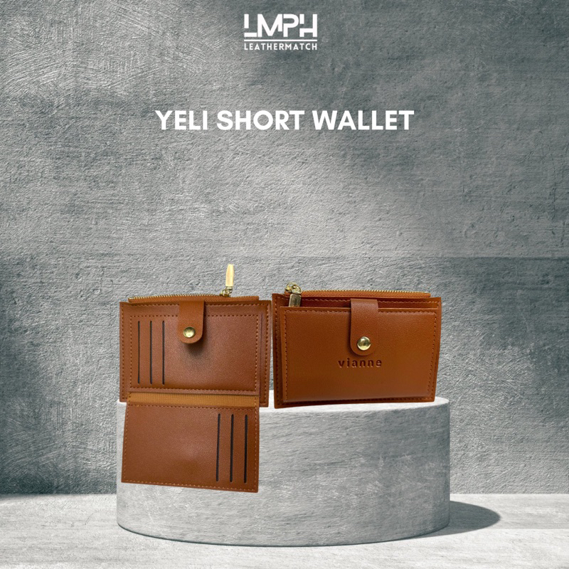 YELI SHORT WALLET personalized with 6 cardslots coin zipper and bill ...