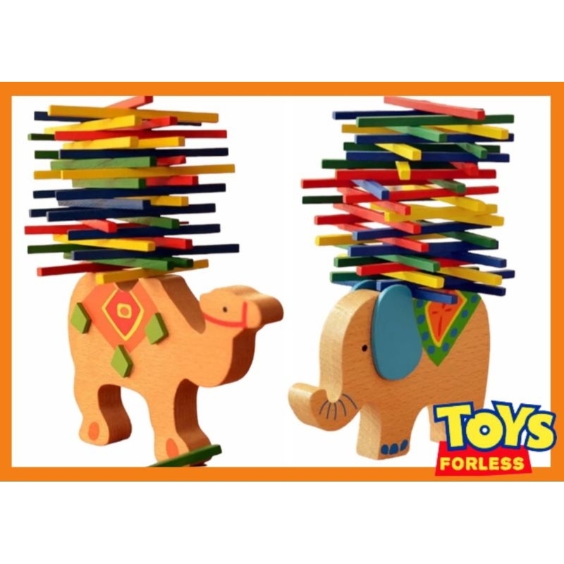 Wooden Animal Balancing sticks Sensory Palys Montessori Learning Toys ...